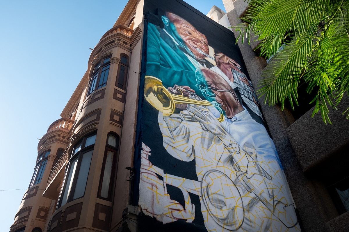 A mural for the trumpeter Nilo Caparrosa