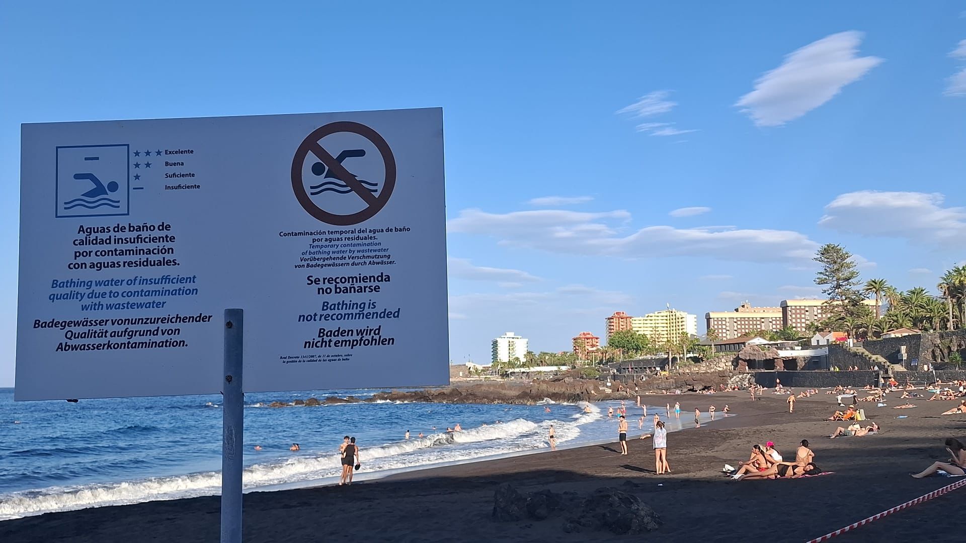 Stop Vertidos Issues Alert About Bathing Risks at Playa Jardín